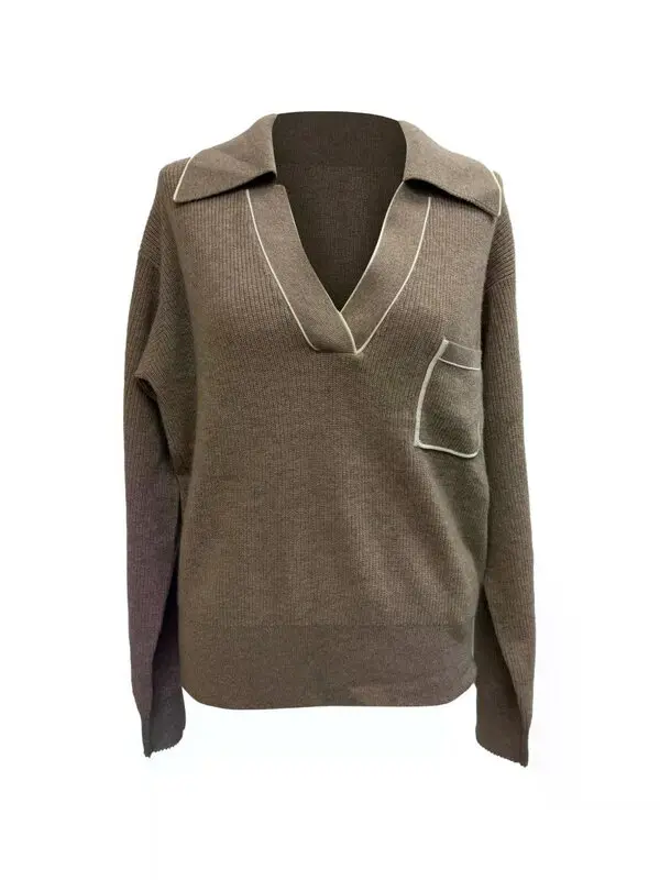 Sandro Knitted Collared Sweater