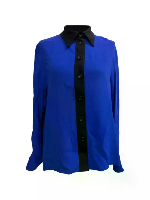 JOSEPH Two-tone Button-down Blouse