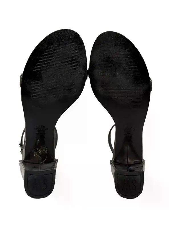 STUART WEITZMAN Metallic Ankle Strap Sandals