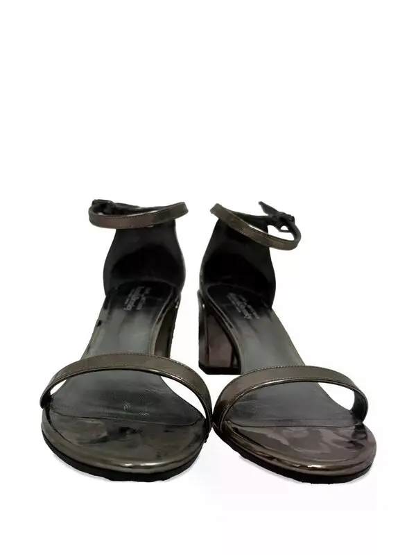 STUART WEITZMAN Metallic Ankle Strap Sandals