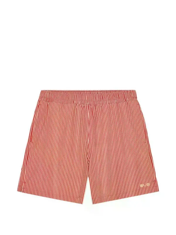 Nn07 Striped Swim Shorts - Red