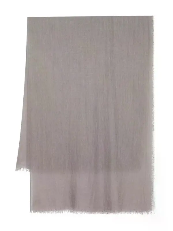 Botto Giuseppe Frayed-edge Scarf - Grey