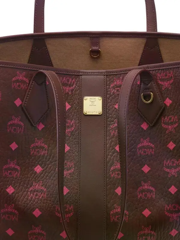 Mcm Visetos Monogram Print Tote Bag