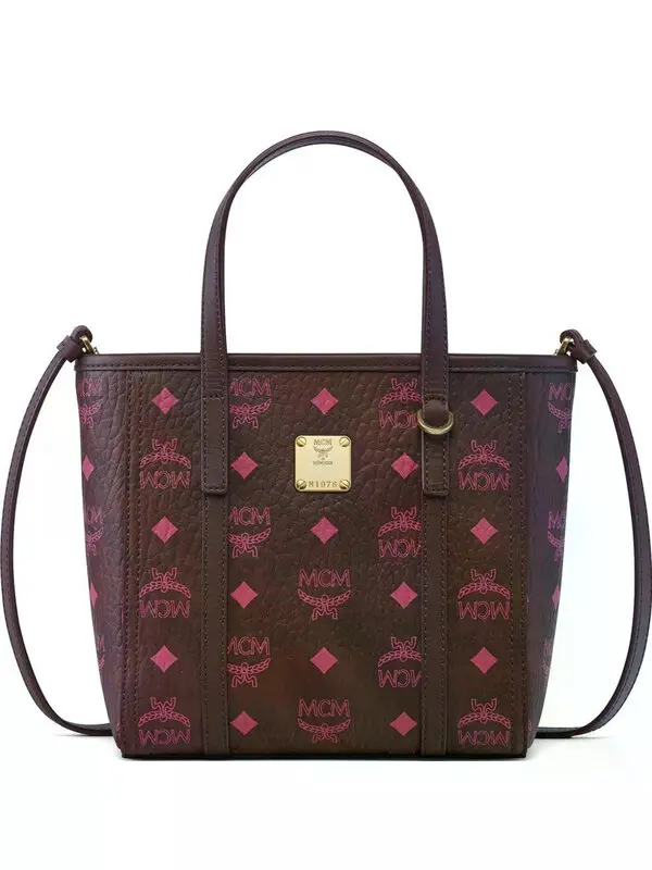 Mcm Toni Monogram-print Mini Bag - Brown