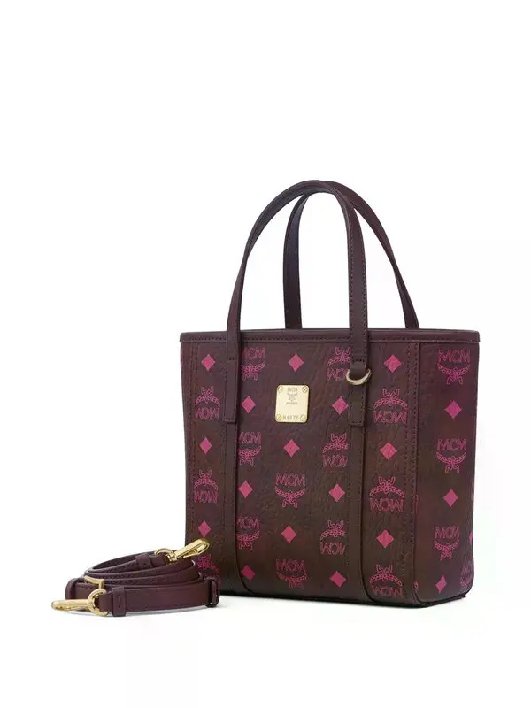 Mcm Toni Monogram-print Mini Bag - Brown