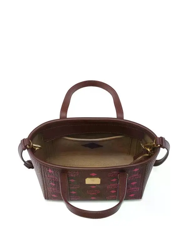 Mcm Toni Monogram-print Mini Bag - Brown