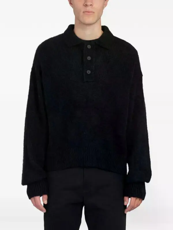 Studio Nicholson Brushed Polo Collar Sweater