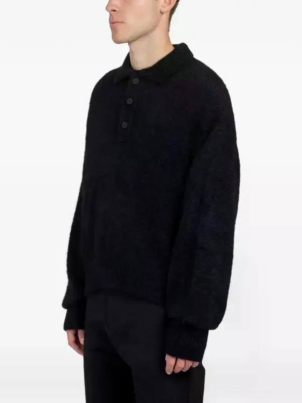 Studio Nicholson Brushed Polo Collar Sweater