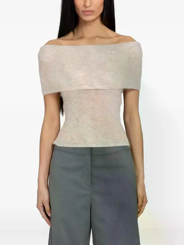 SAMSOE SAMSOE Sahera Off-the-shoulder Foldover Top