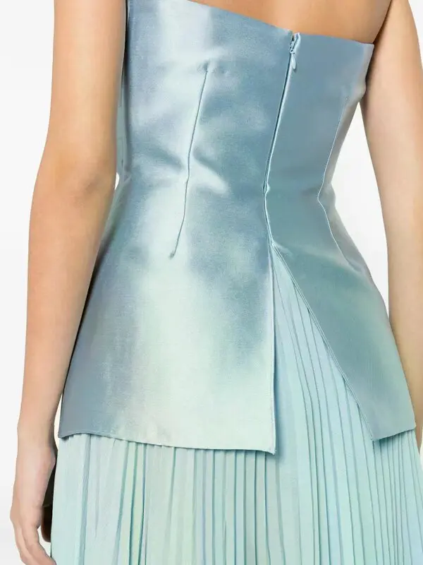 Solace London Claudette Strapless Maxi Dress - Blue