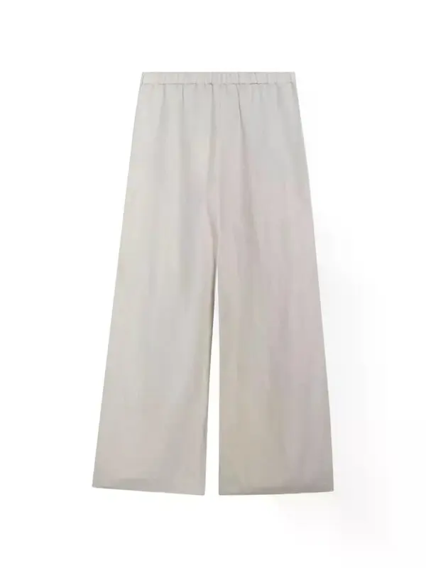 Max Mara Elasticated Waist Wide-leg Trousers - Neutrals