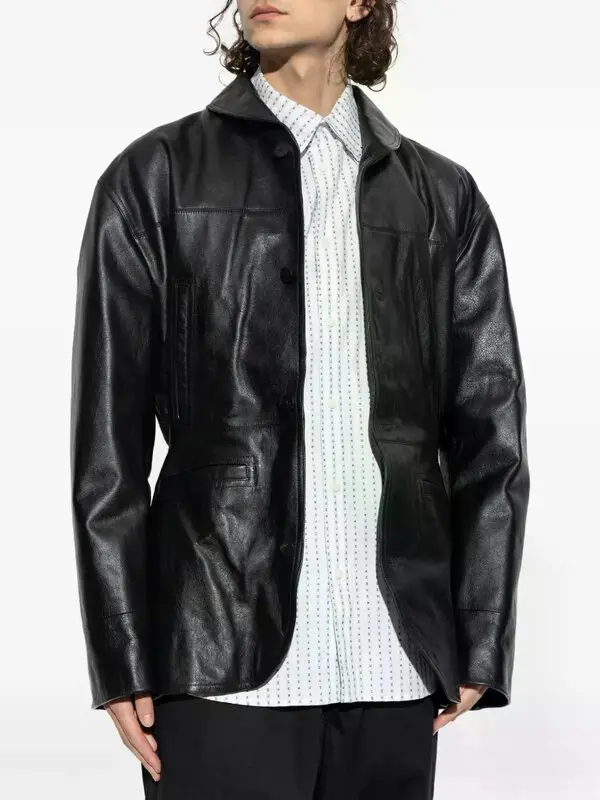 Jacquemus The Gardian Leather Button-up Jacket