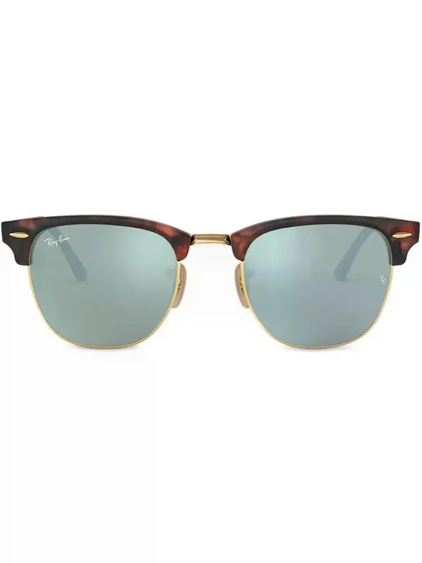 Ray-ban Clubmaster Branded Sunglasses - Silver