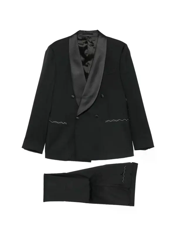 LUIGI BIANCHI MANTOVA Shawl-lapel Double-breasted Suit