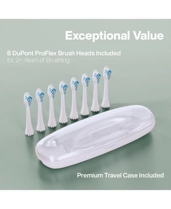 AQUASONIC Elite Rechargeable Electric Toothbrush Set - Green