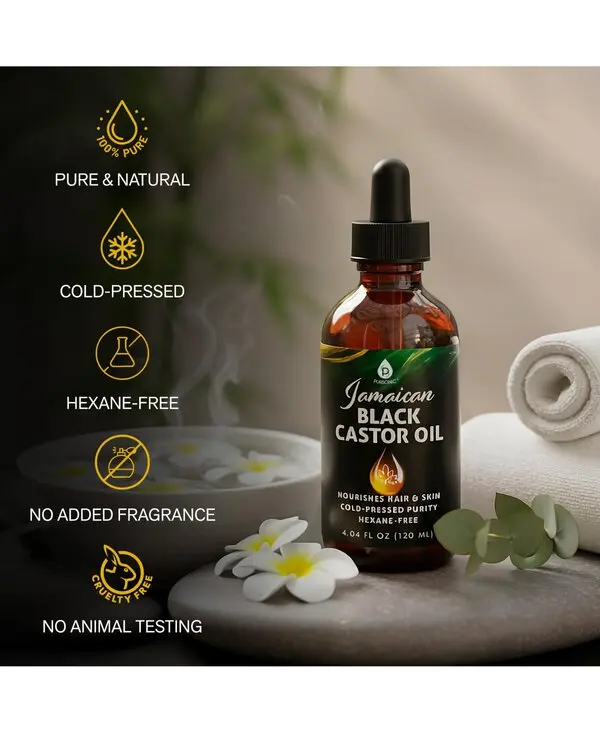 PURSONIC Jamaican Castor Oil – 100% Pure