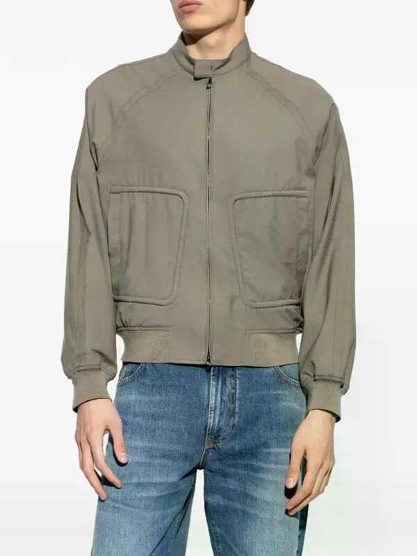 Emporio Armani Zip-up Virgin Wool Jacket
