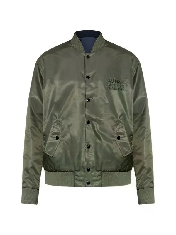 Balmain Logo-embroidered Reversible Jacket