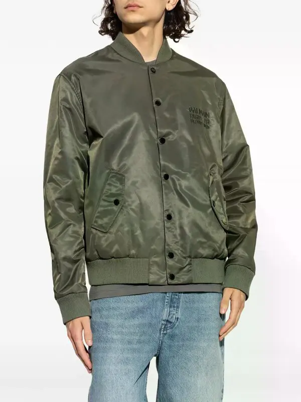 Balmain Logo-embroidered Reversible Jacket