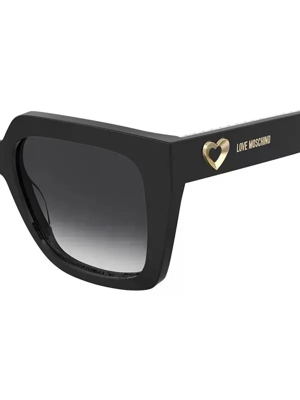 Moschino Houndstooth-print Square-frame Sunglasses