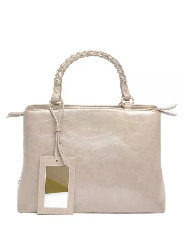 John Richmond Braided-handle Leather Tote - Neutrals