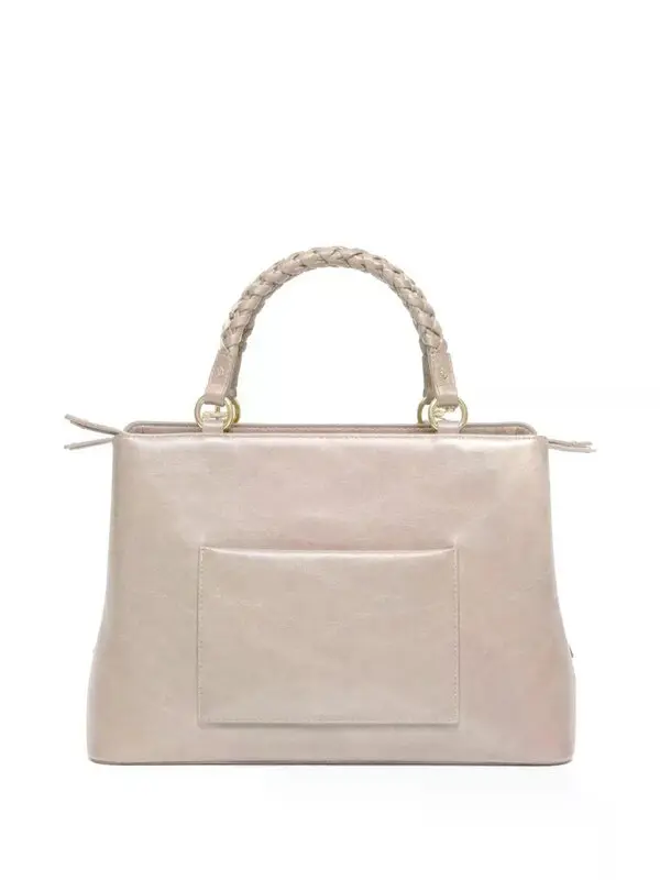 John Richmond Braided-handle Leather Tote - Neutrals