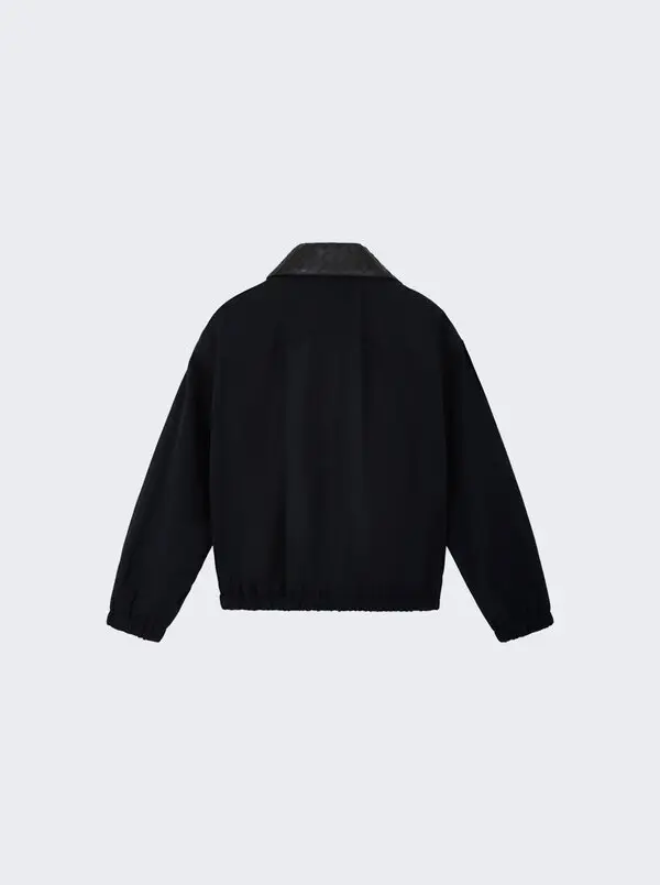 Bottega Veneta Jacket With Intrecciato Leather Collar