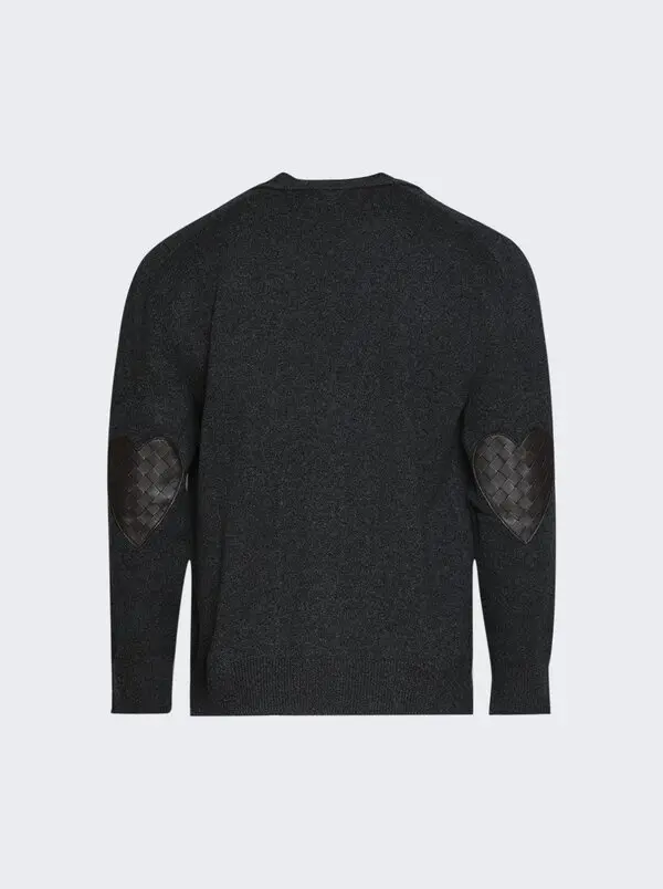 Bottega Veneta Cardigan With Intrecciato Suede Patches