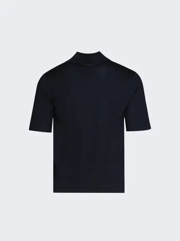 Bottega Veneta Polo Shirt Melange - Navy