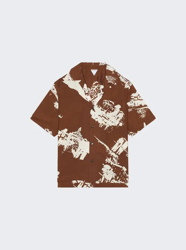 Bottega Veneta Short Slevee Shirt Pecan And Dove - Brown