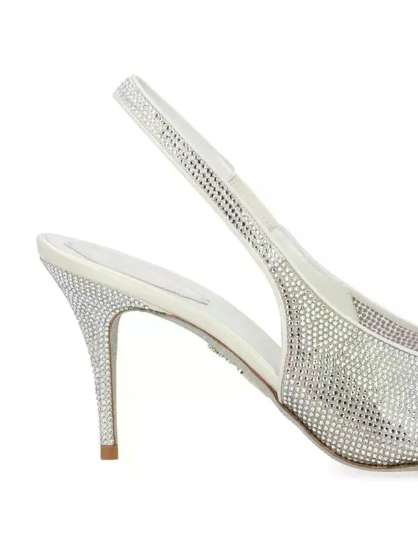 Rene Caovilla Jinny Crystal-embellished Slingback Pumps