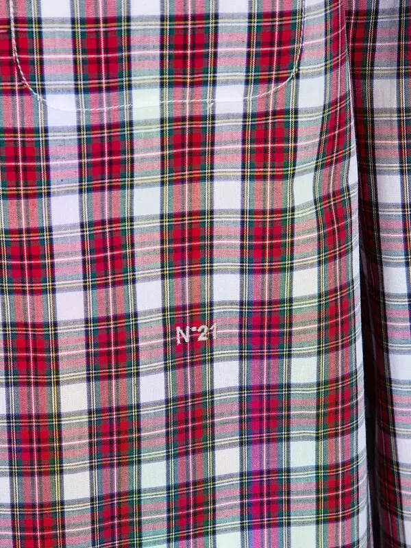 N°21 Check-pattern Shirt With Logo Embroidery
