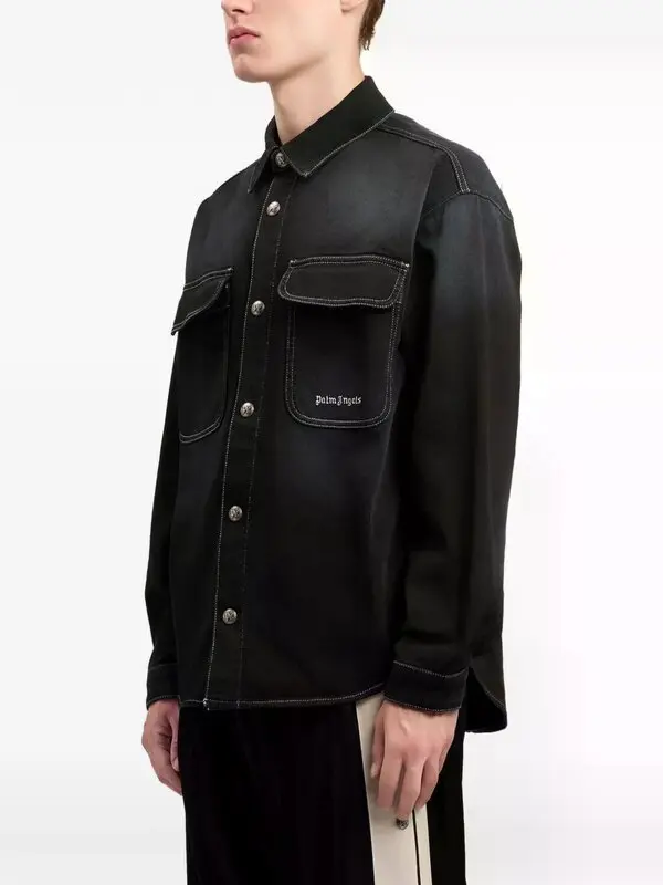 Palm Angels Logo Denim Shirt