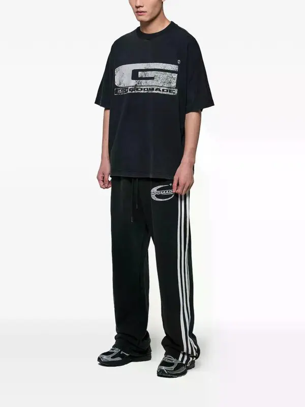 GODMADE Imperial Side-stripe Track Pants - Black