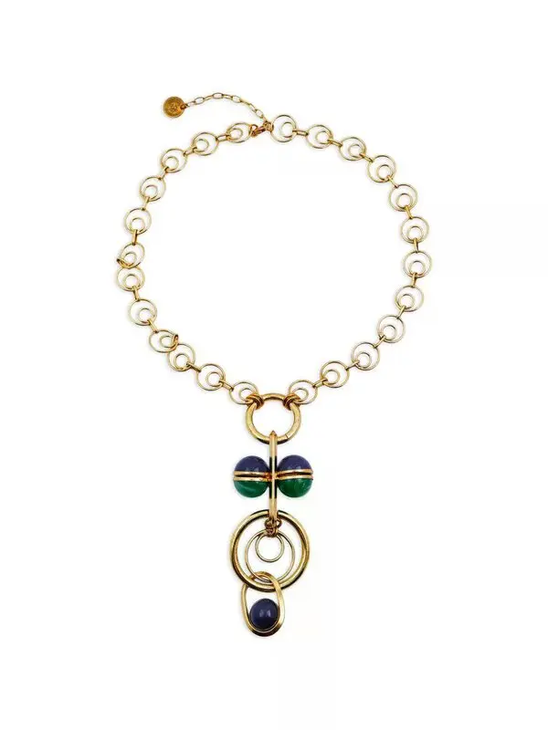 ANTON HEUNIS Enamel Pendant Chain Necklace - Blue