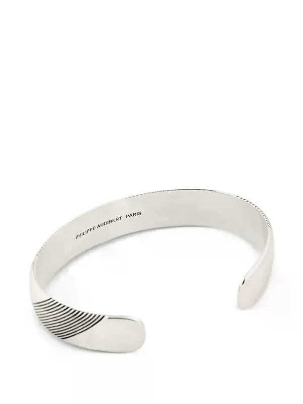 PHILIPPE AUDIBERT Anders Engraved-stripe Cuff Bracelet