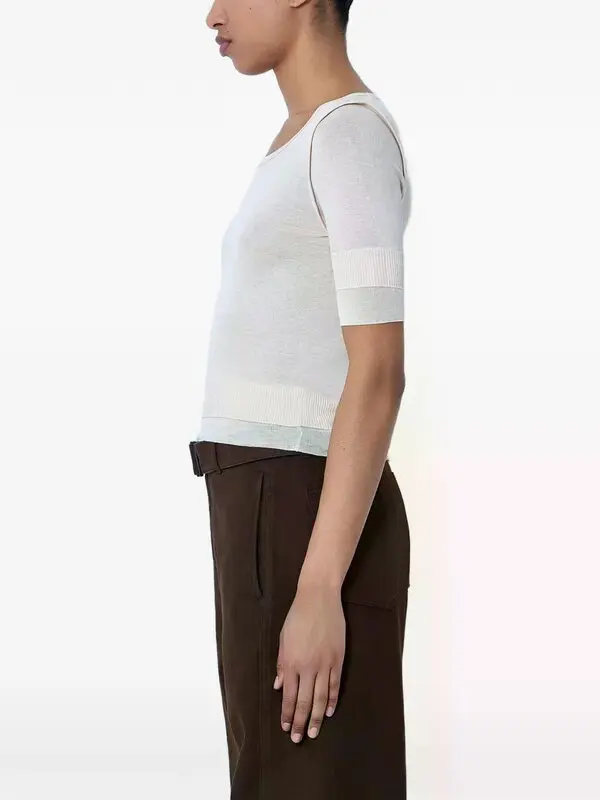 LEMAIRE Lemiare Fine-knit T-shirt - Neutrals