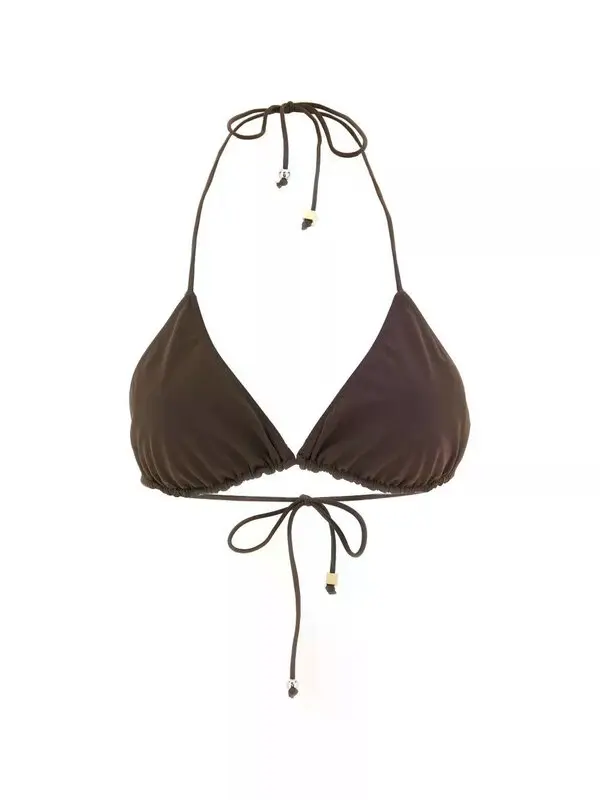 Jacquemus Rond-carré Triangle Bikini Top - Brown