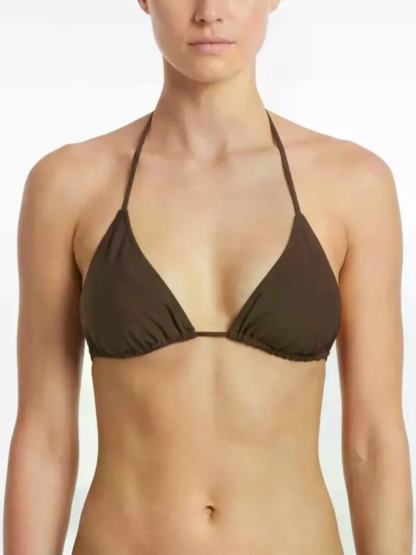 Jacquemus Rond-carré Triangle Bikini Top - Brown