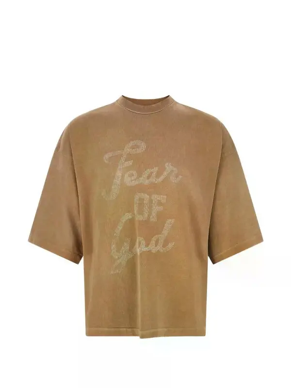 Fear Of God Graphic-print Logo-patch T-shirt