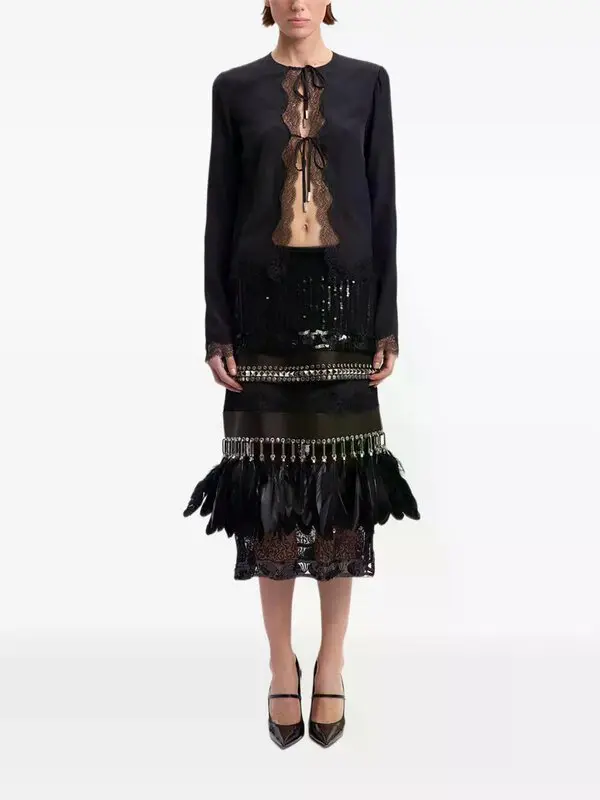 16Arlington Filipa Lace-trimmed Blouse