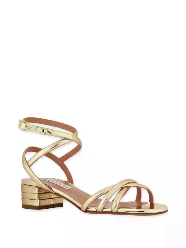 AQUAZZURA Strappy Buckle-fastening Block Heel Sandals