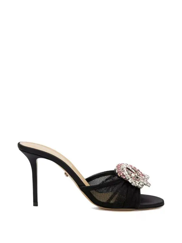 Mach & Mach Crystal-embellished Mesh Mules