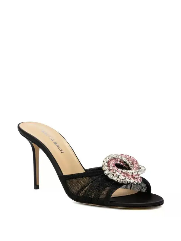 Mach & Mach Crystal-embellished Mesh Mules
