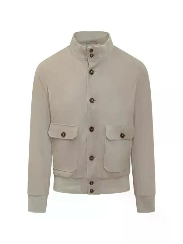 BARBA NAPOLI Button-up Patch-pocket Jacket - Neutrals