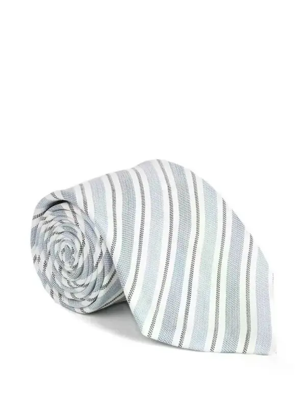 Zegna Striped Neck Tie - Blue