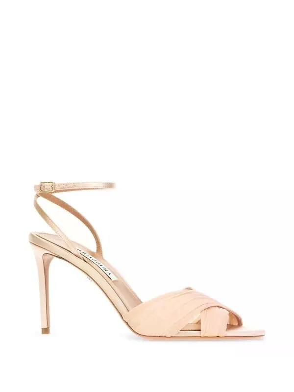 AQUAZZURA Voile Ruched-strap Sandals