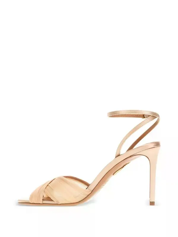 AQUAZZURA Voile Ruched-strap Sandals