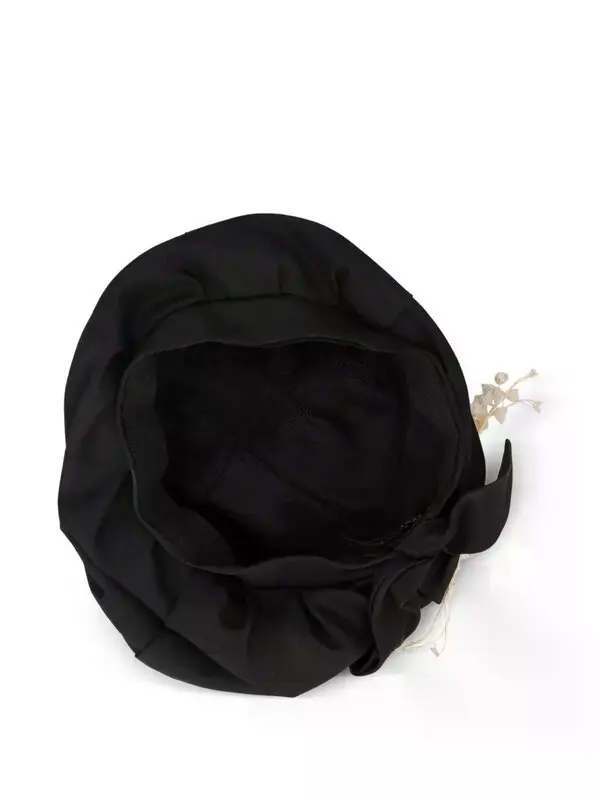Vintage Floral-embellished Pillbox Hat