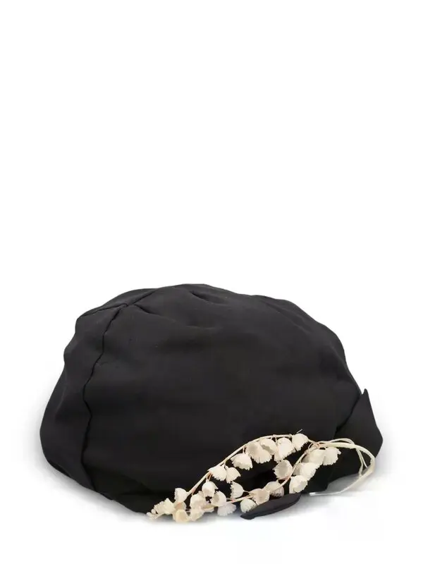 Vintage Floral-embellished Pillbox Hat